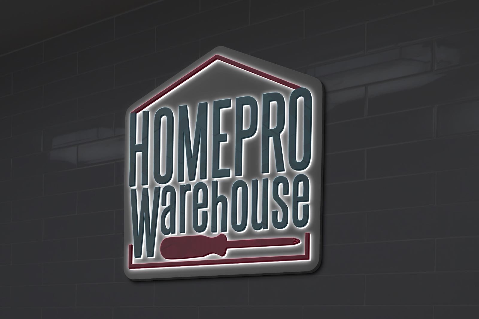 Backlit Logo Wall Sign, Indoor Welcome Sign, Modern Office Wall Sign ...