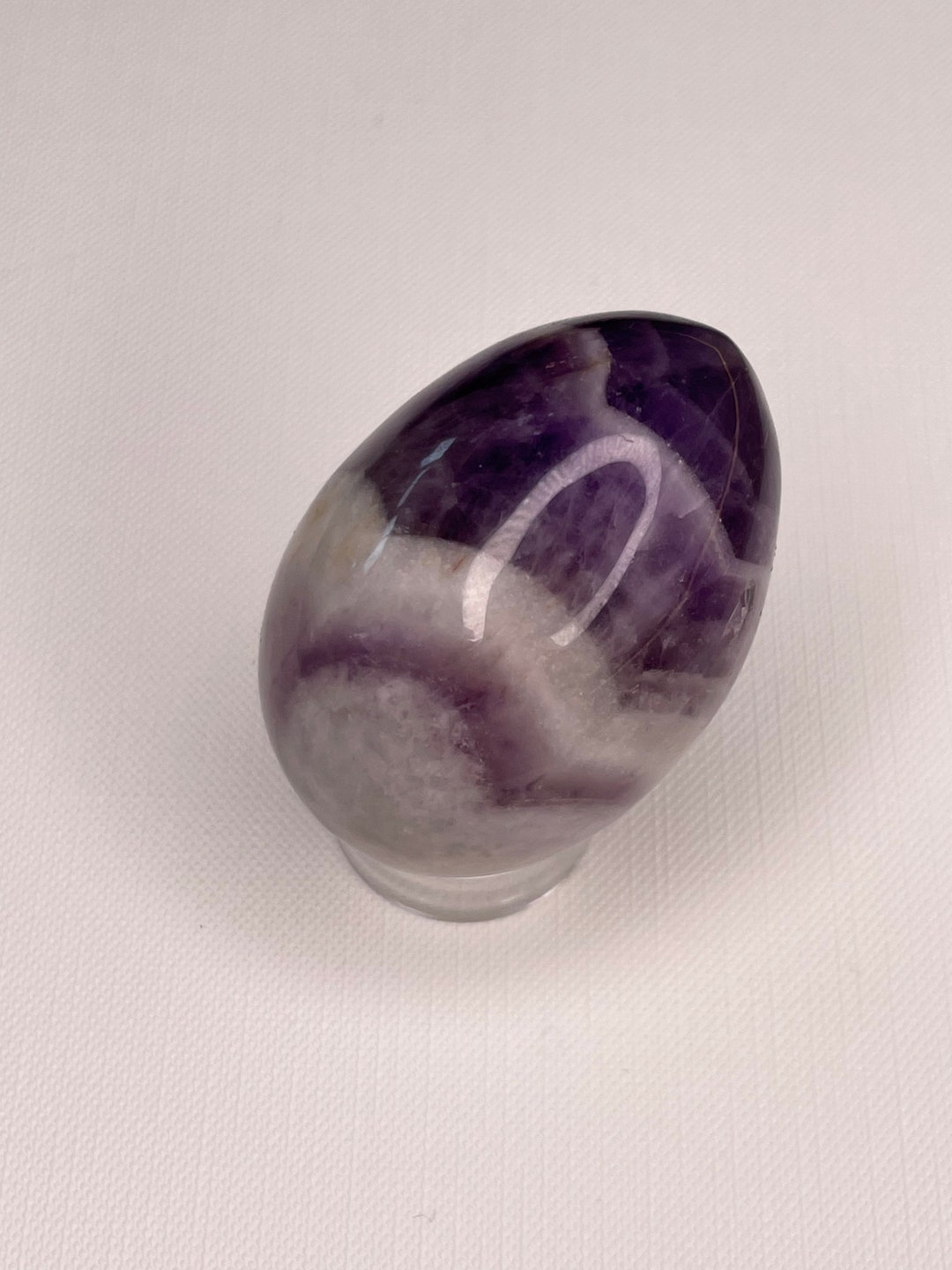 High Grade Chevron Amethyst Large Egg From Brazil - Etsy