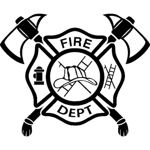 Fire Fighter Emblem SVG - Etsy