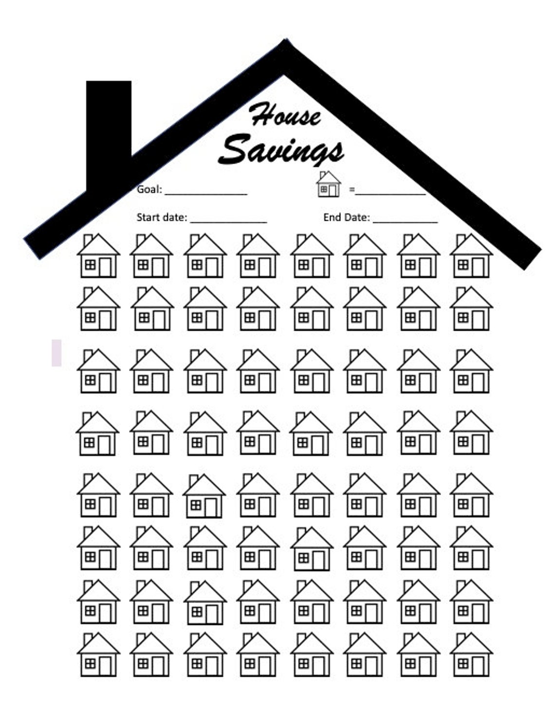 House Savings Tracker - Etsy