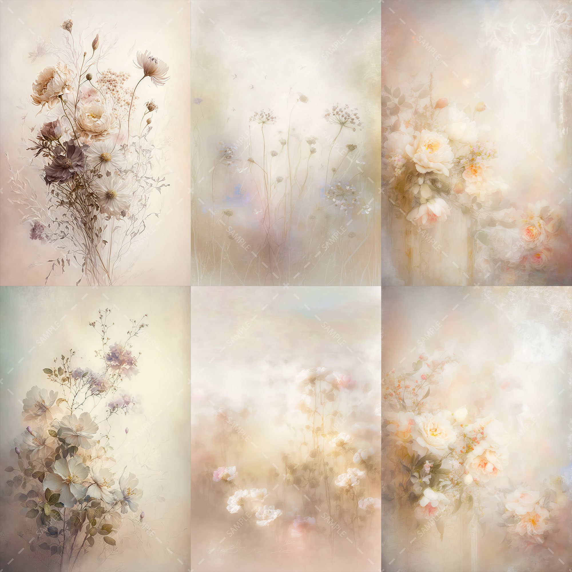 17 Dreamy Floral Digital Backdrop Fine Art Backdrops - Etsy