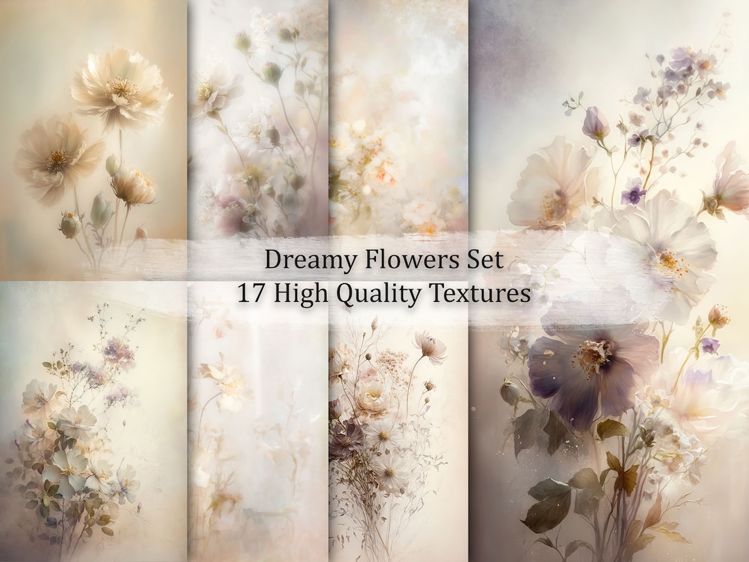 17 Dreamy Floral Digital Backdrop, Fine Art Backdrops, Photoshop ...
