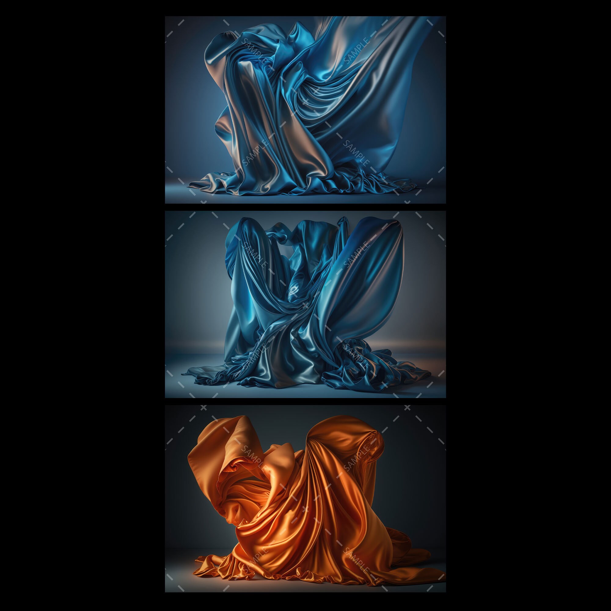 Flowing Fabric Digital Backdrop, Silk Digital Backdrops for Photoshop ...