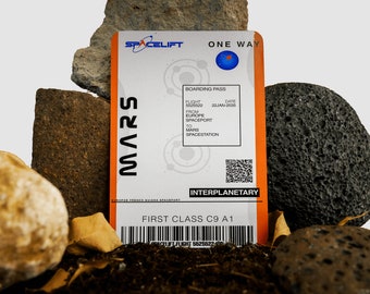 Space Boarding Pass - Etsy