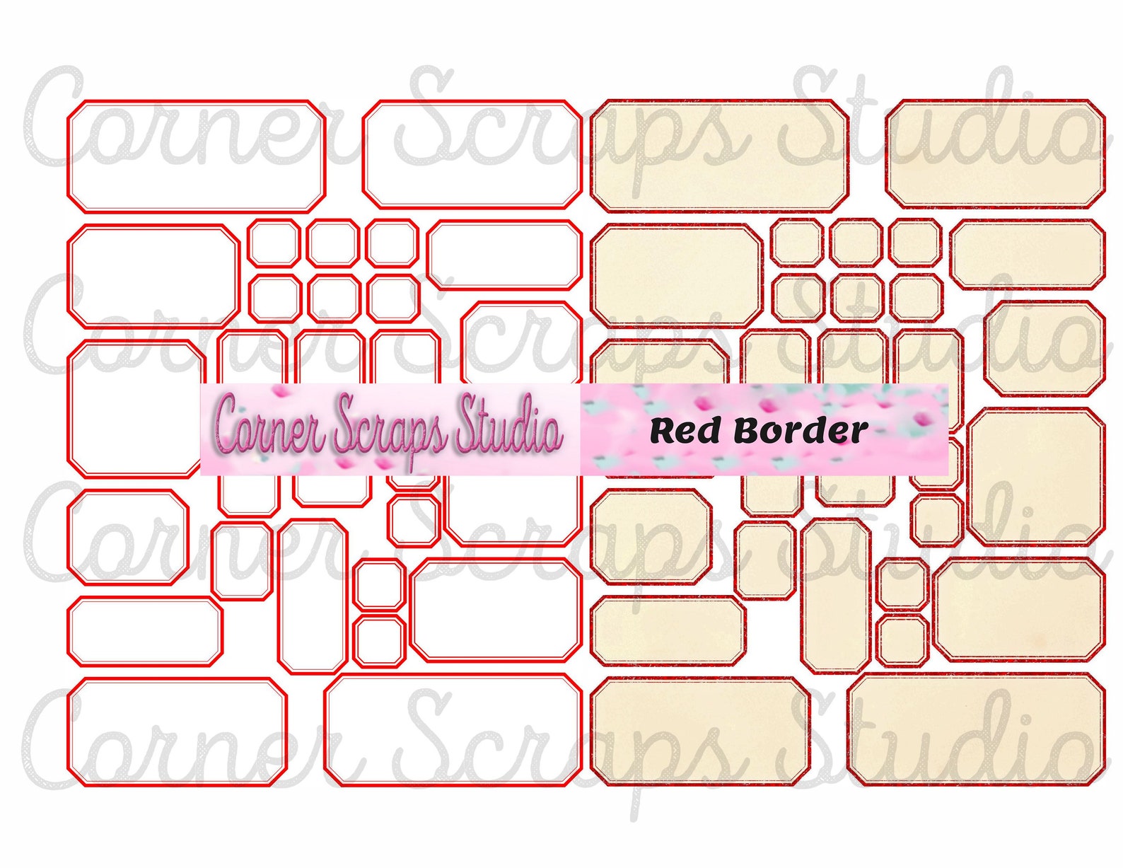 Vintage Style Printable Digital Download Labels Ephemera 16 Pages - Etsy