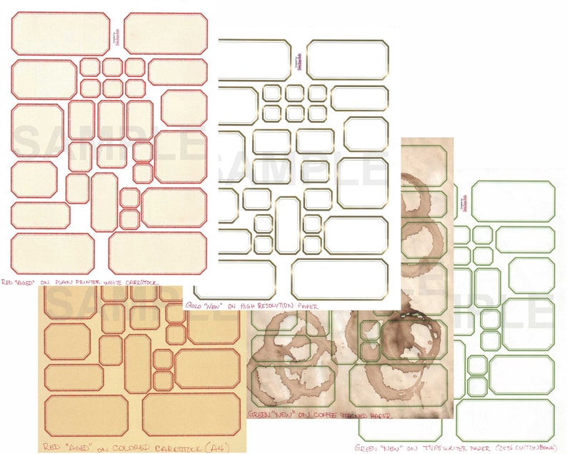 Vintage Style Printable Digital Download Labels Ephemera 16 Pages - Etsy