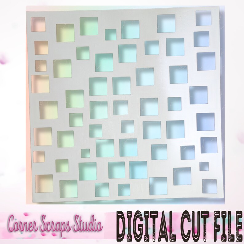 Squarely Random Digital Cut File for Scrapbook, Project Life - SVG, PNG ...