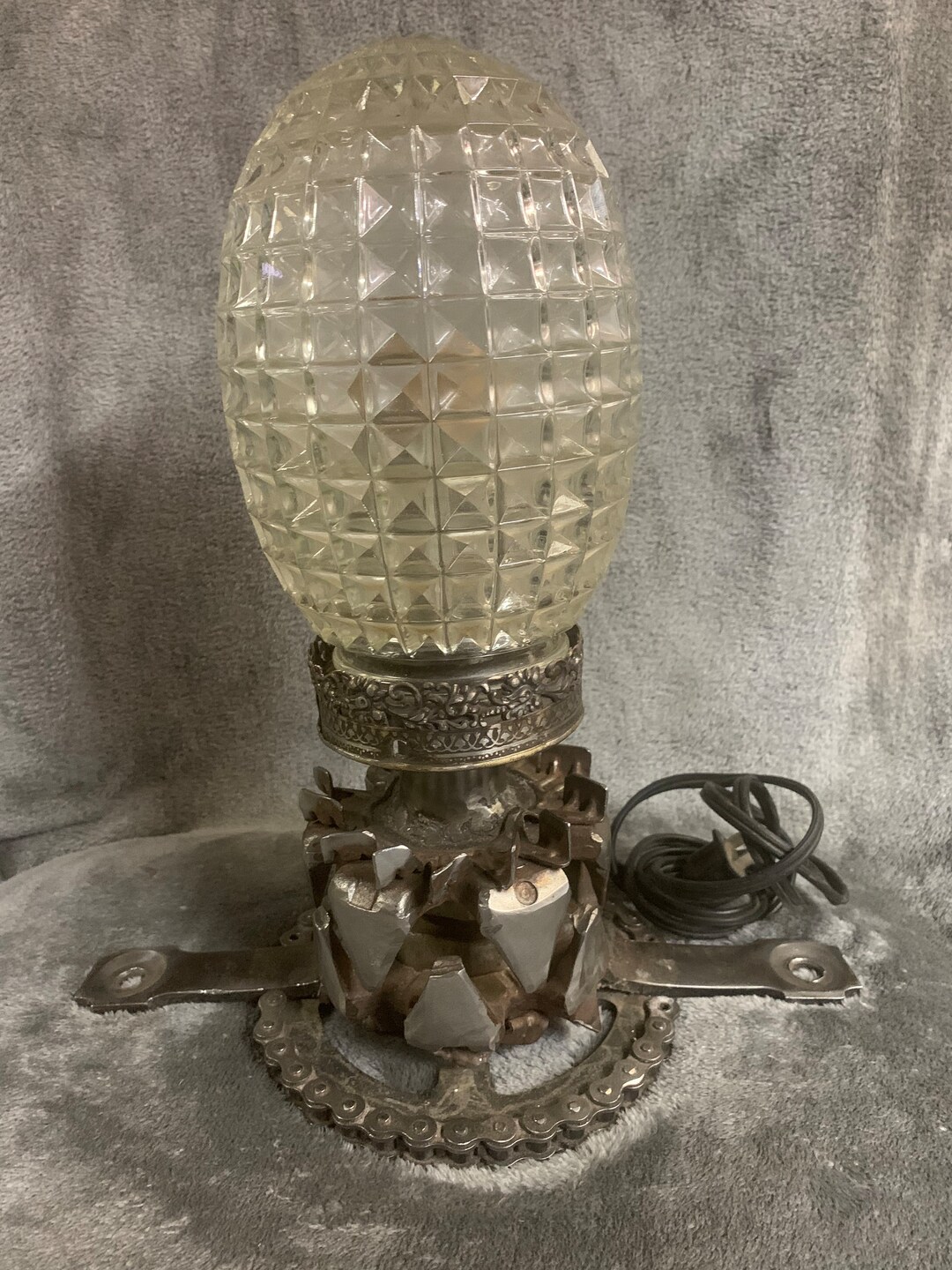 Industrial Art Lamp, Steampunk, Alternator Basket, Unique, One of a ...