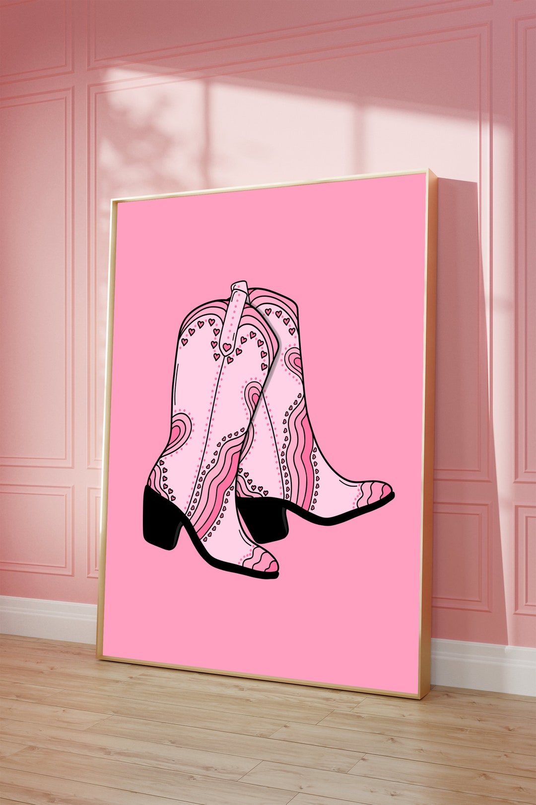 Printable Cowboy Boot Print - Etsy