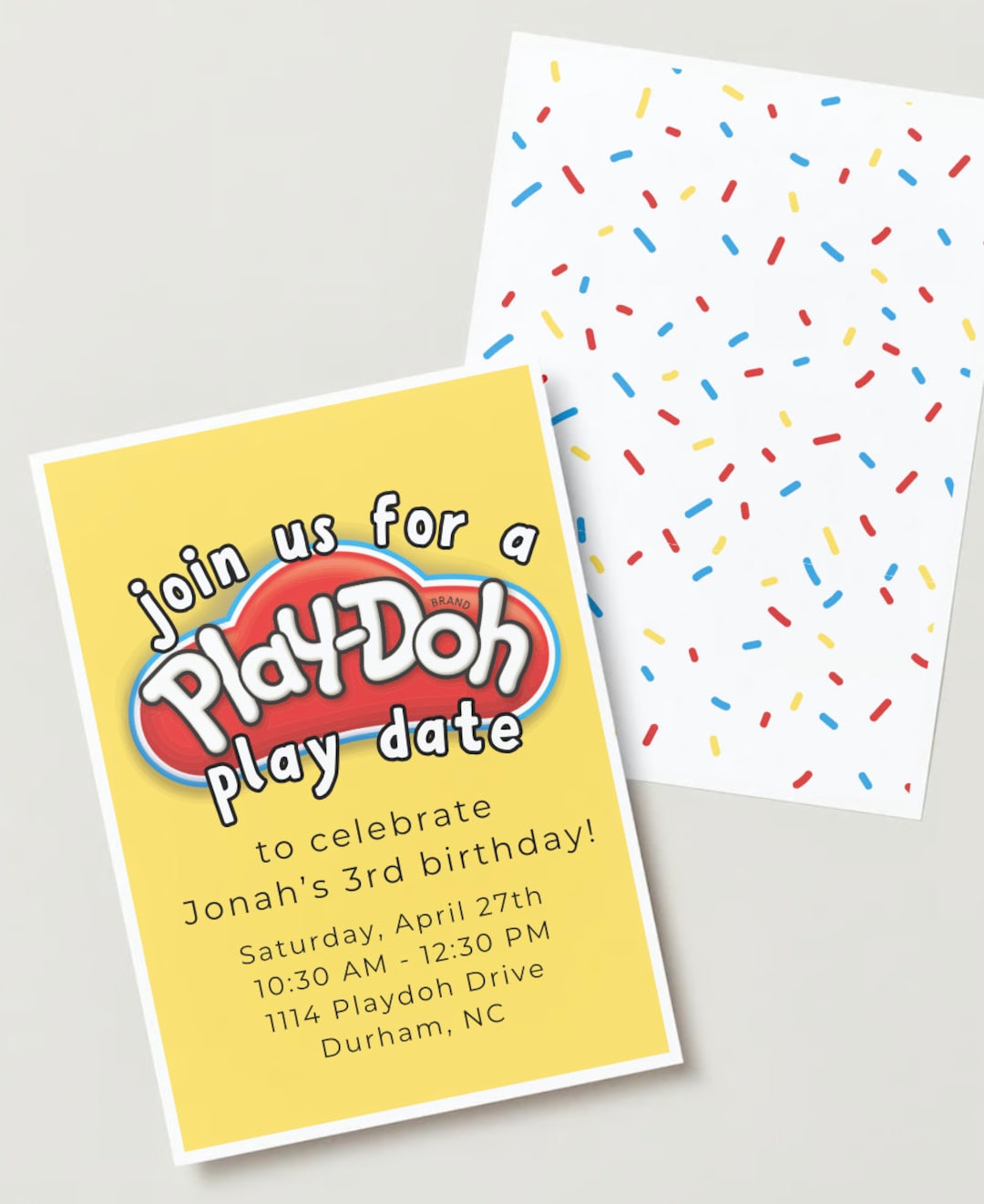 Play-dough Play Date Birthday Invitation Template DIGITAL DOWNLOAD - Etsy