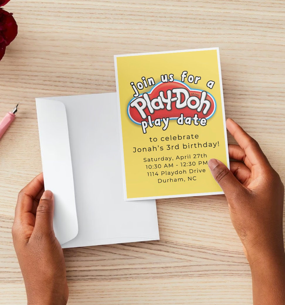 Play-dough Play Date Birthday Invitation Template DIGITAL DOWNLOAD - Etsy
