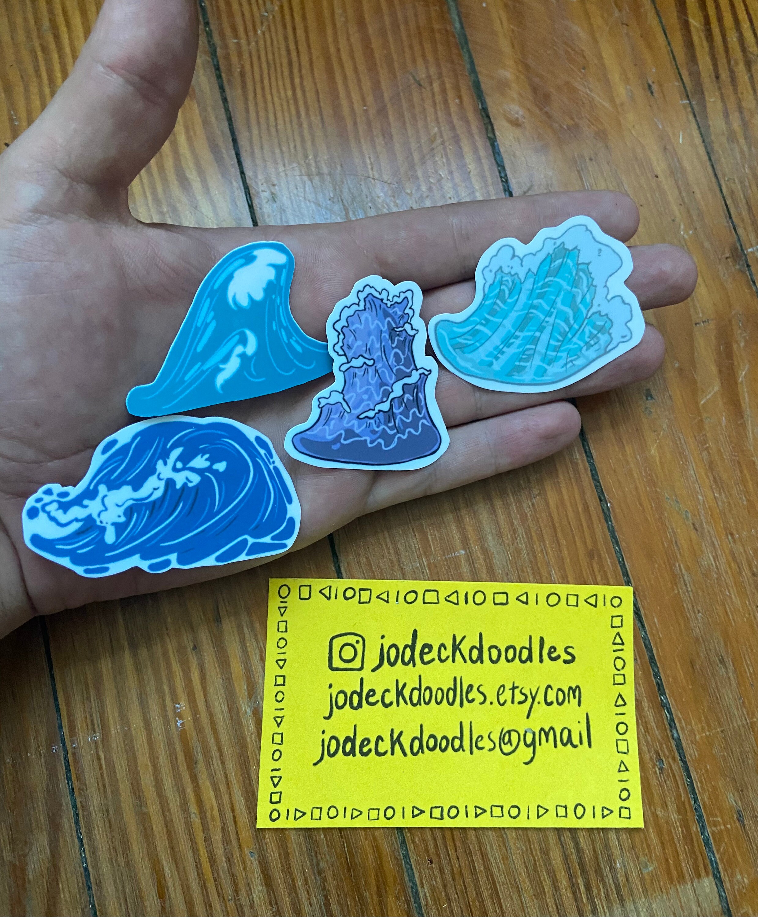 12 Wave Stickers, Waterproof Wave Stickers, Water Stickers, Wave ...