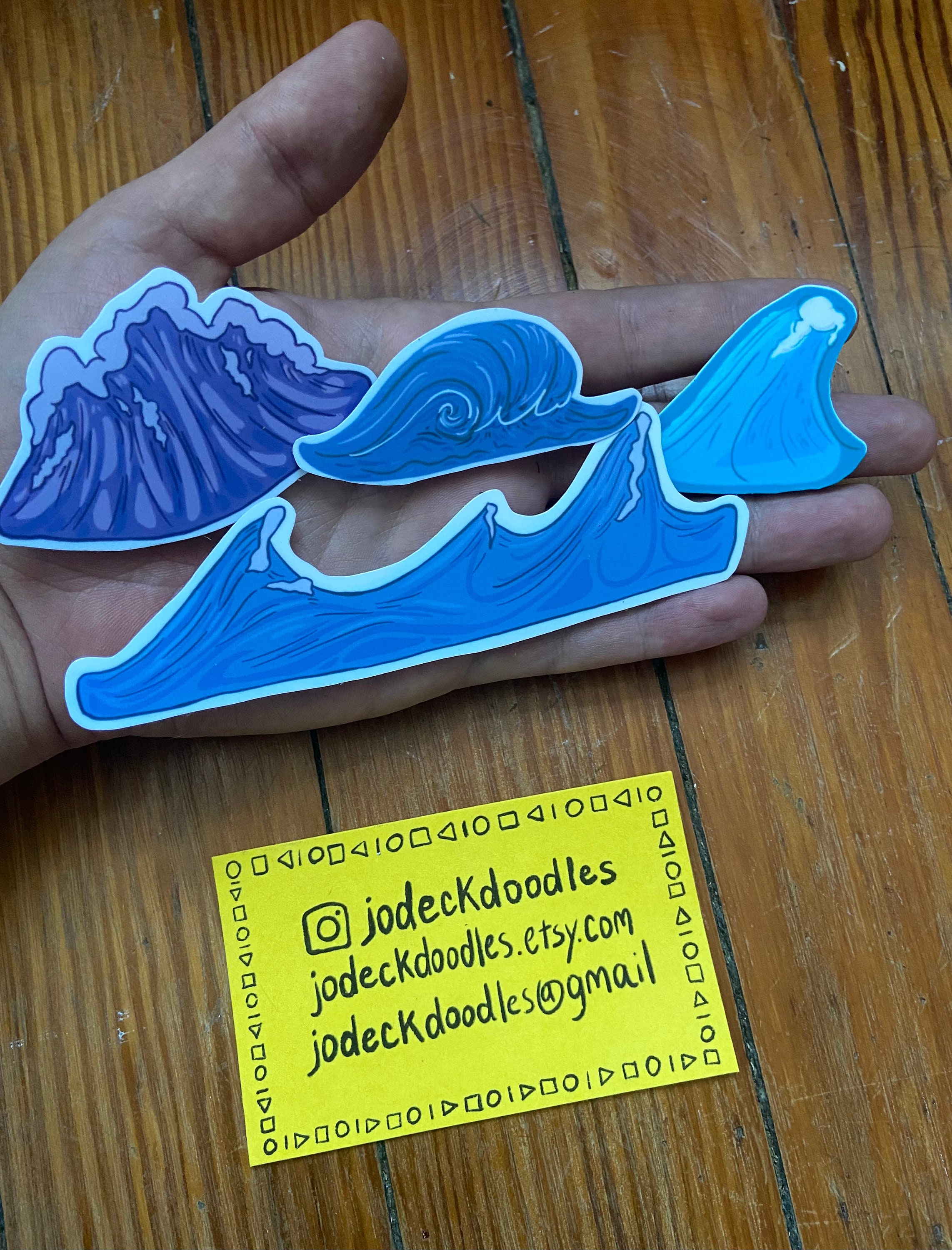 12 Wave Stickers, Waterproof Wave Stickers, Water Stickers, Wave ...