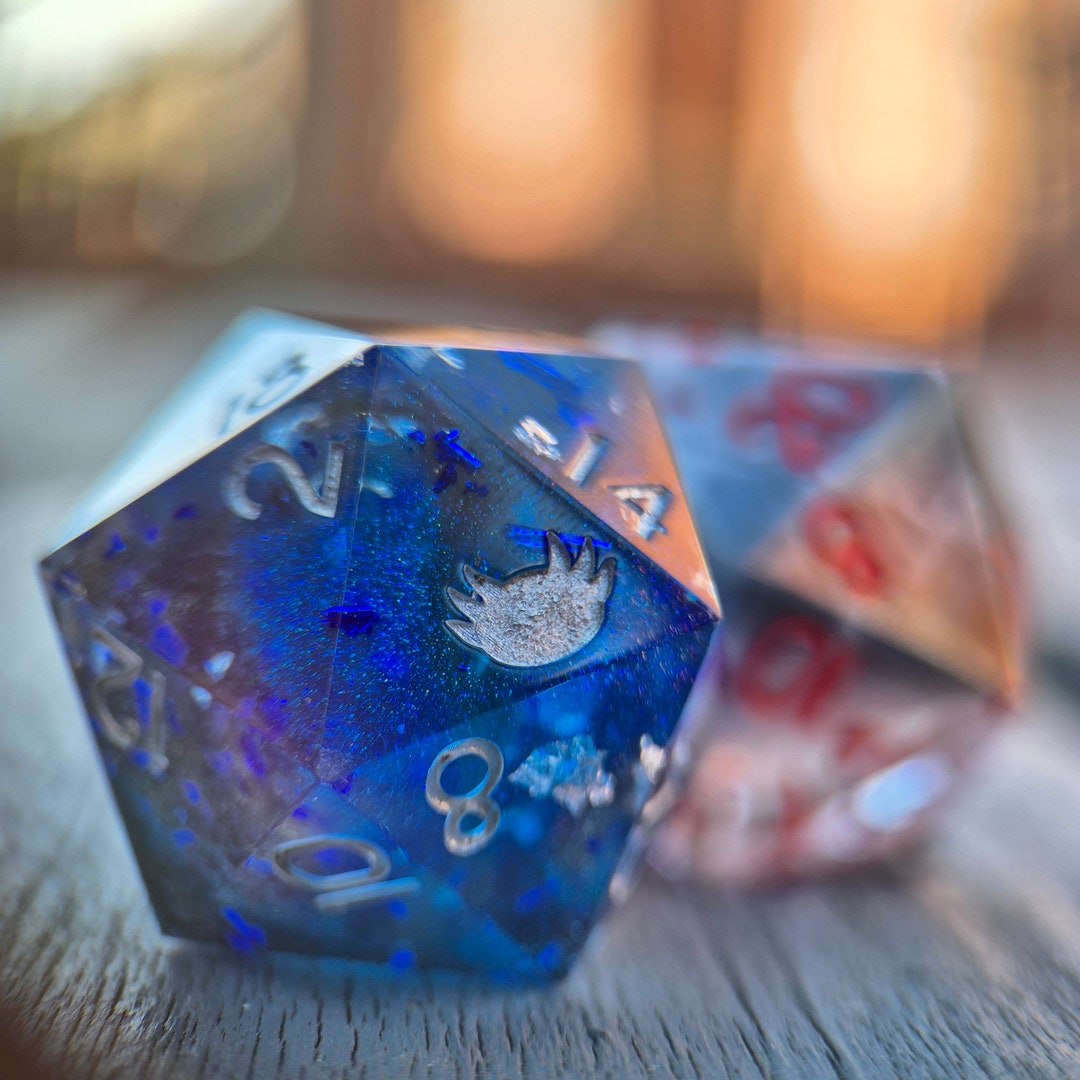 THE PRINCLING and the WITCHLING 2D20 Pair, Handmade D&D Dice Set, Sharp ...