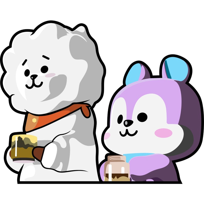 BT21 Mang Sticker, Bts Merch Vinyl Decal Sticker, Bts Sticker Set, Bt21 ...