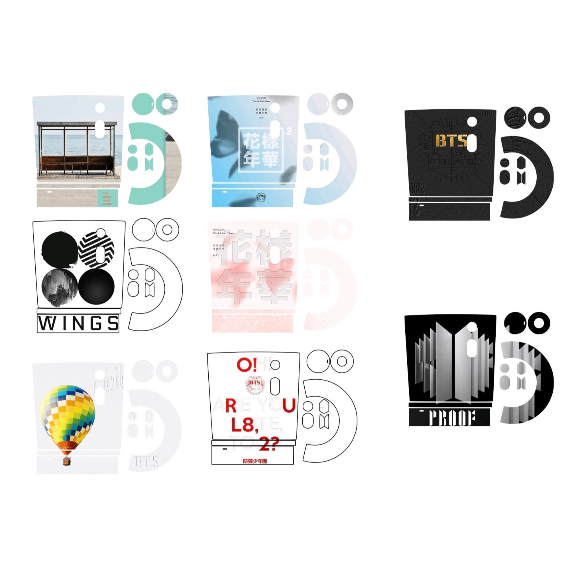 ARMY BOMB SKIN Bts and Solo Albums Inspired Decal Style 3 - Etsy