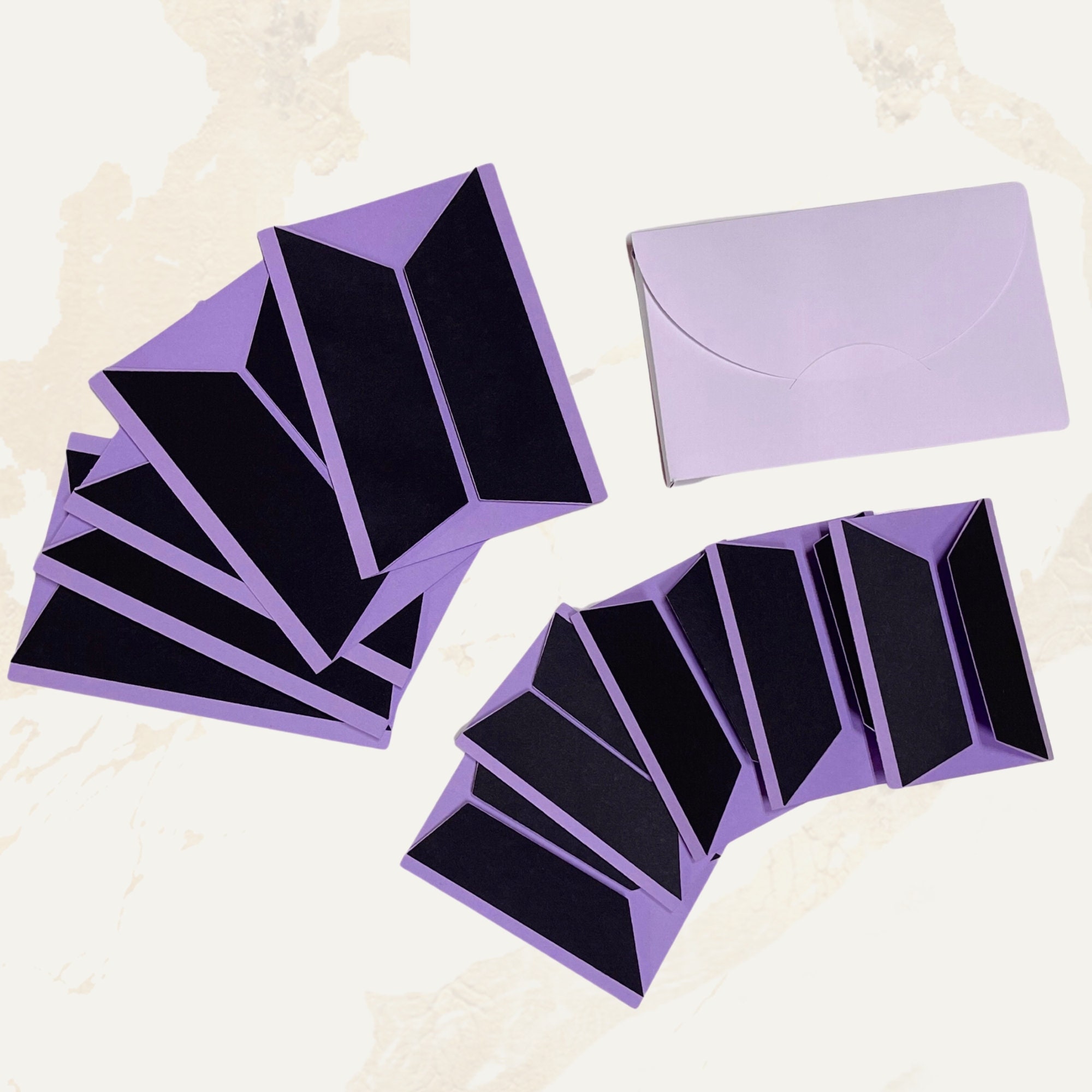 BTS Logo Greeting Cards With Envelopes ( Set of 10 Greeting Cards and ...