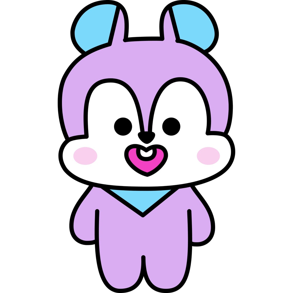 BT21 Mang Sticker, Bts Merch Vinyl Decal Sticker, Bts Sticker Set, Bt21 ...