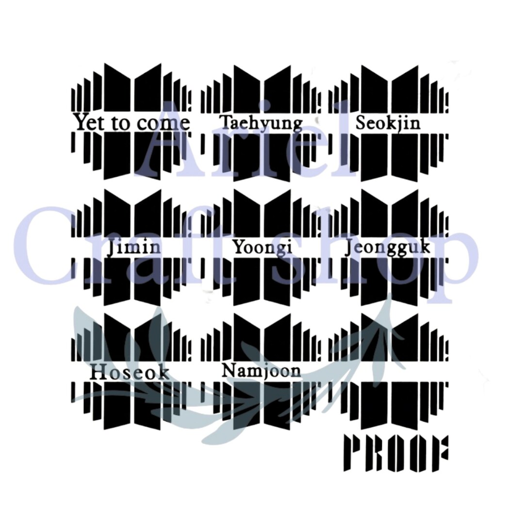BTS Proof Album Logo SVG – Instant Download Vinyl Decal Template With ...