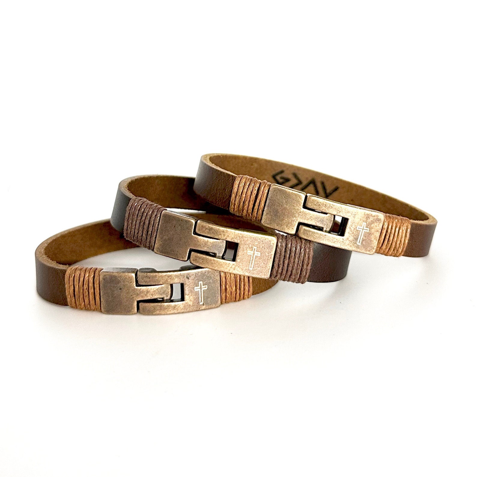 Personalized Leather Bracelet, Religious Blessing Gift - Etsy