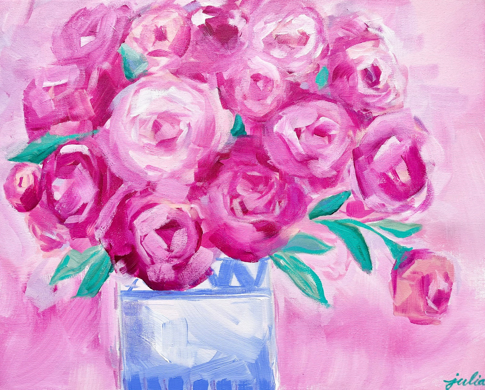 16x20 Pinky Promise Original Artwork Unframed Ginger Jar Etsy