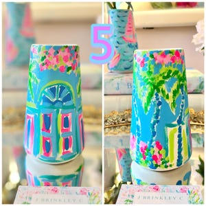Vibrant Hand Painted Vases - 6”x 3” Faux Florals Only, Hand Painted ...