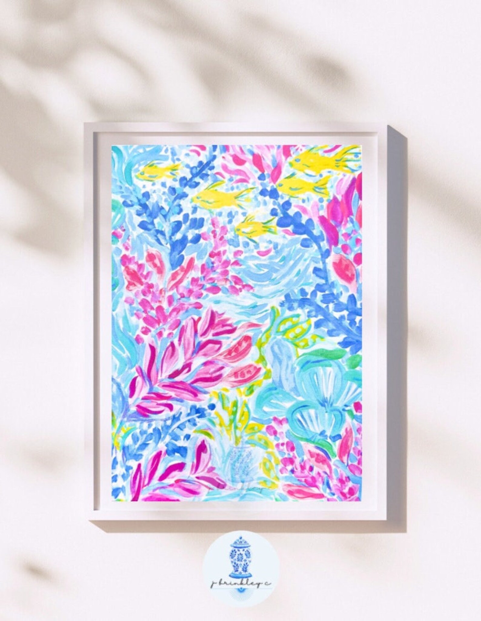 Coral Reef PRINT on Paper Unframed, Colorful Wall Art, Underwater Art ...