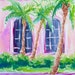 Relaxing Resort Original Art - Vibrant Vacation Painting, Colorful ...