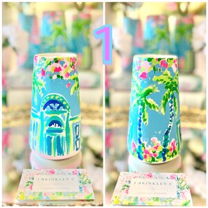 Vibrant Hand Painted Vases - 6”x 3” Faux Florals Only, Hand Painted ...