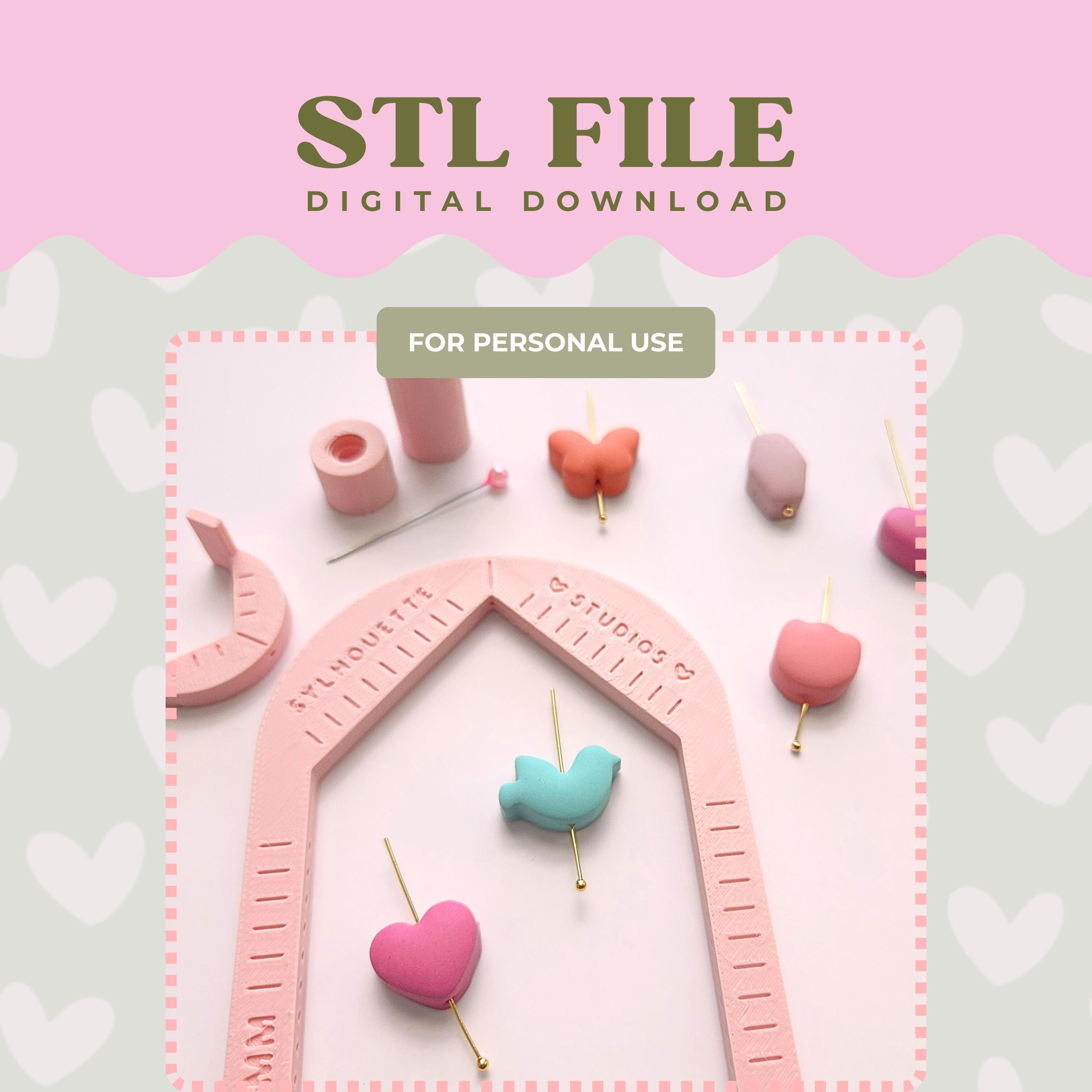 STL File Polymer Clay Bead Toolkit: Depth & Drill Guide, Piercing Pin ...
