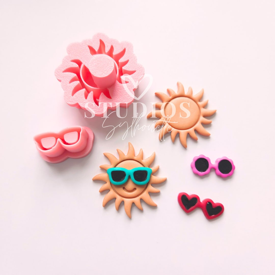 Smiling Sun Polymer Clay Cutter Set: Summer Beach Theme - Etsy