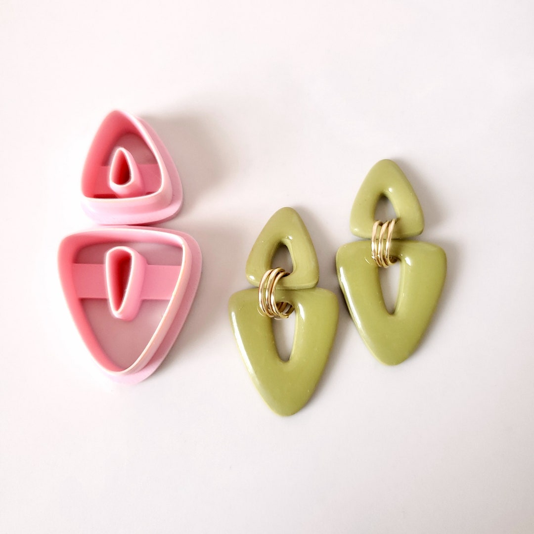 Boho Triangle Clay Cutter Set: Drill-less PLA Cutters - Etsy