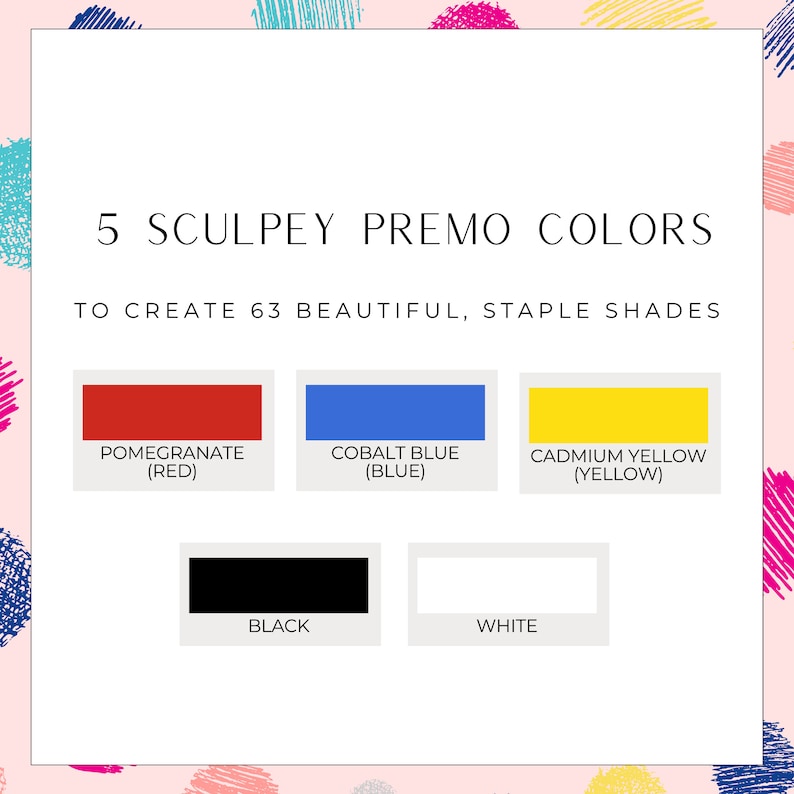 Sculpey Premo Polymer Clay Color Recipes: 60+ Shades (digital Download ...
