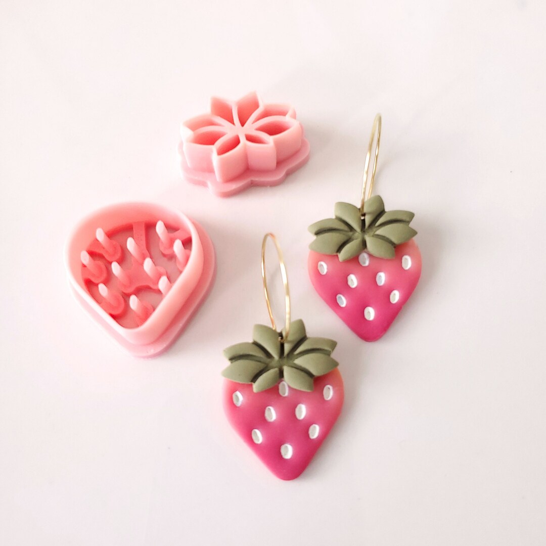 STRAWBERRY Polymer Clay Cutter Set | Fruit Clay Cutters | Novelty Clay ...
