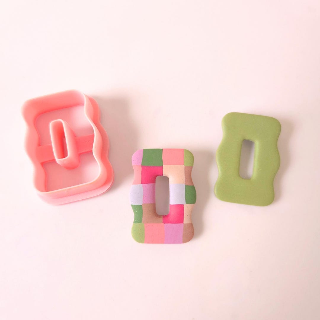 Wavy Rectangle Polymer Clay Cutter: Funky Earring Design - Etsy