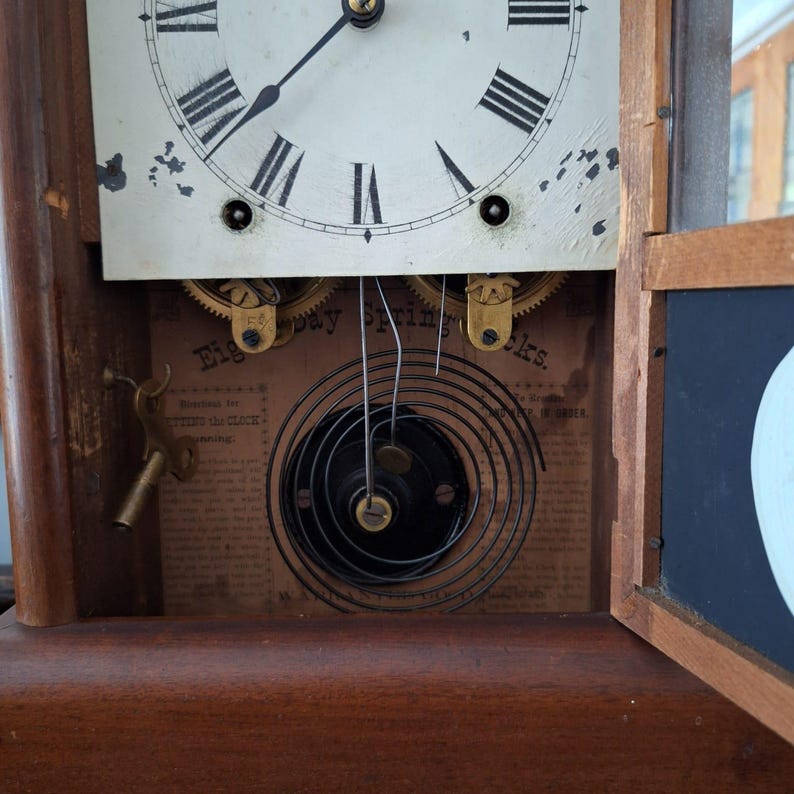 Mantle Clock - Seth Thomas Eight Day Spring - Etsy
