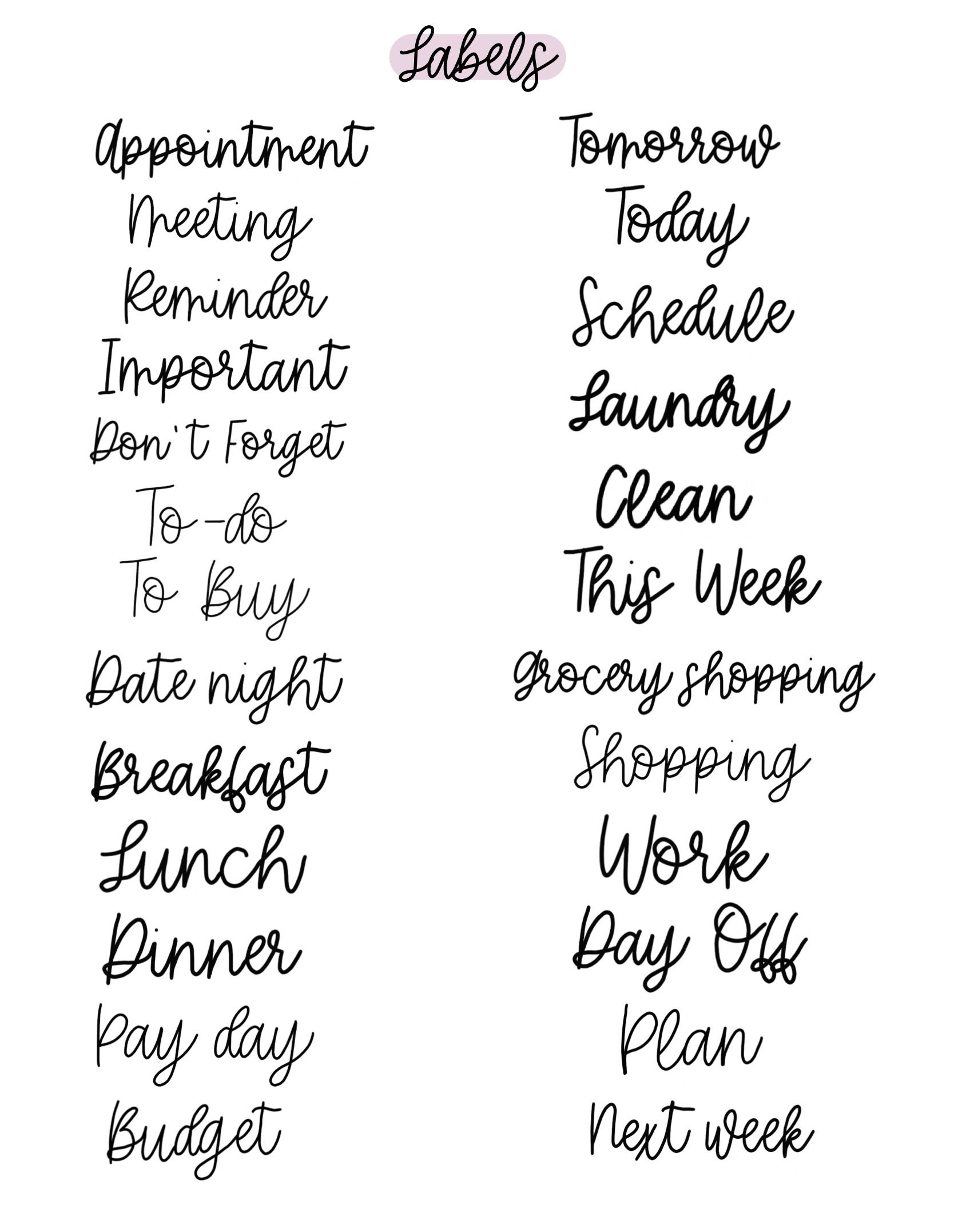 Every Day Stickers, Goodnotes Digital Download - Etsy