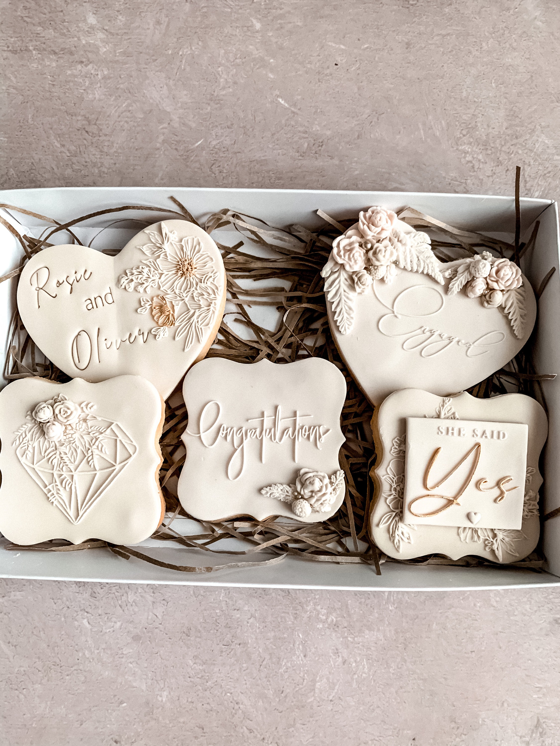 Personalised Engagement Biscuits | Engagement Biscuits | Wedding ...