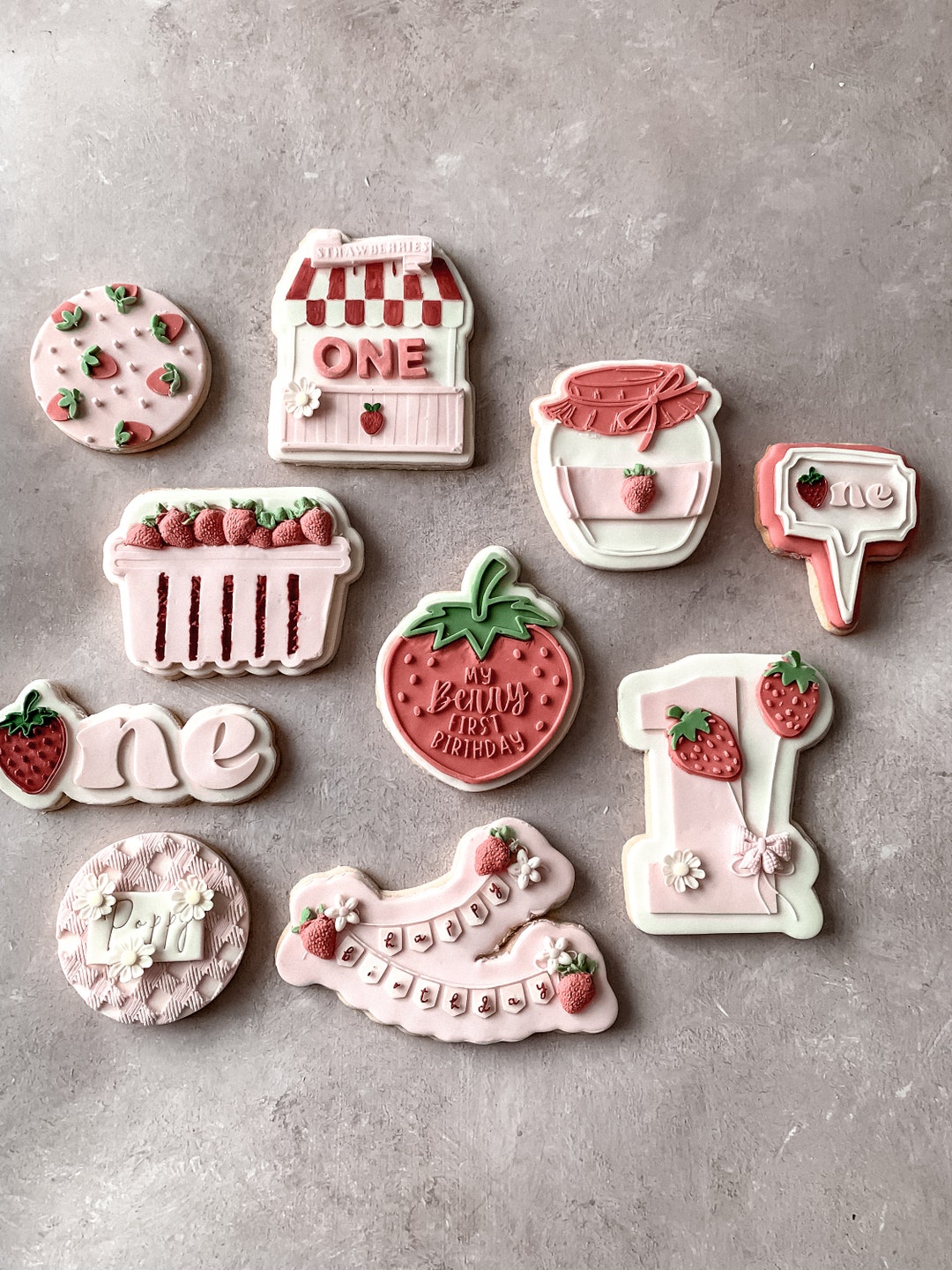 Berry First Birthday Gift Berry First Biscuits Berry First Birthday ...