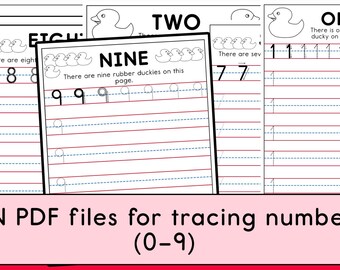 Numbers 0 9 Coloring - Etsy