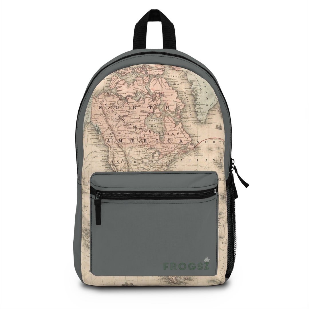 Vintage World Map Backpack - Etsy