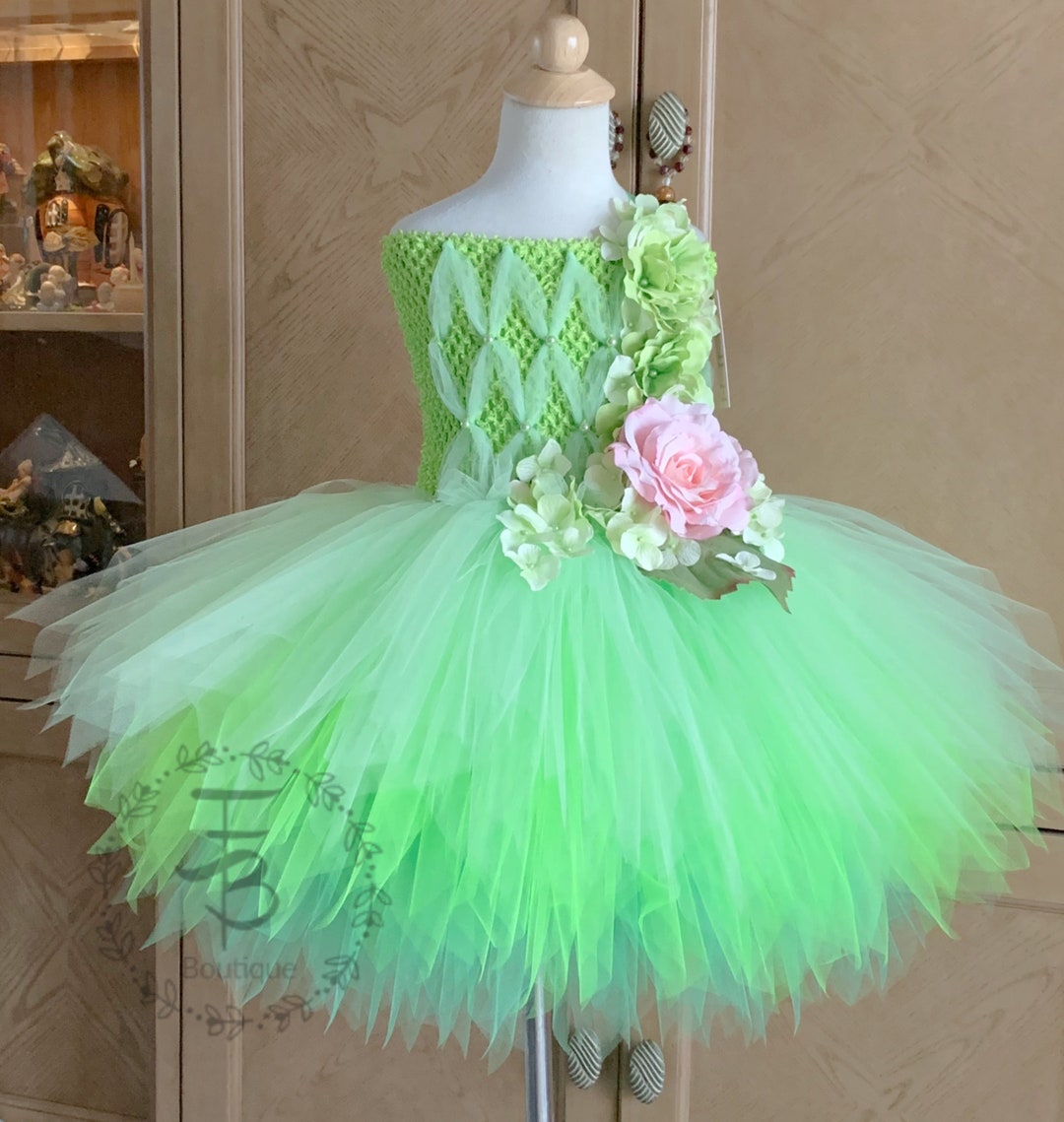 Tinkerbell Tutu Dress Tinkerbell Fairy Tutu Dress Green Tutu - Etsy