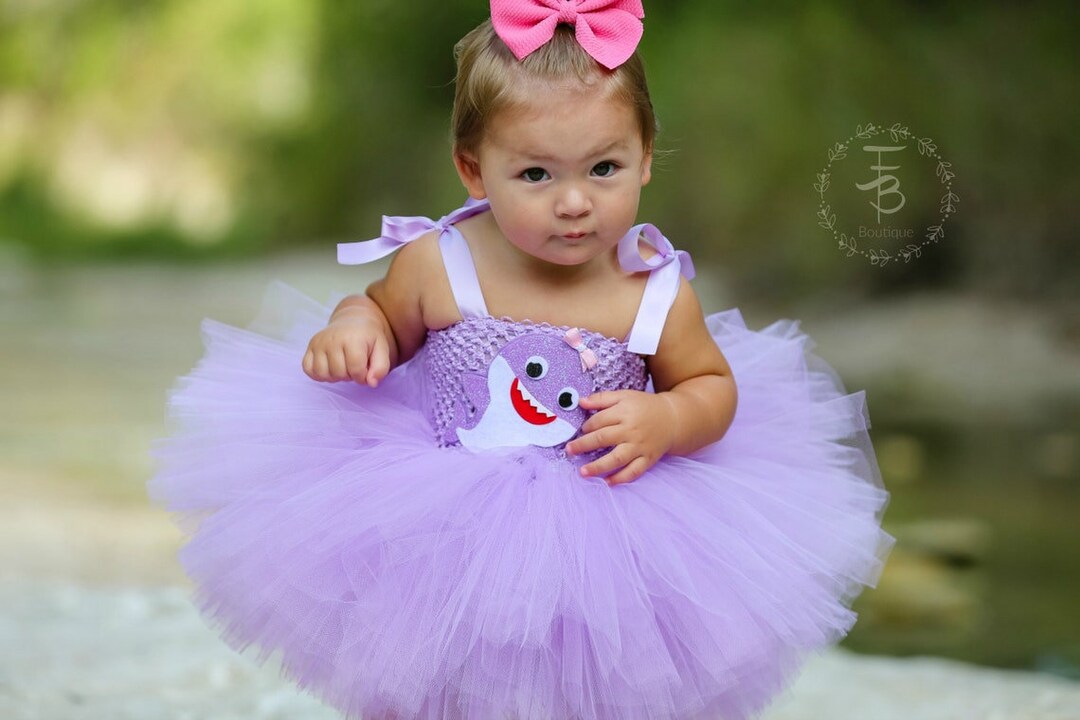 Baby Shark Tutu Dress, Yellow Shark, Pink Shark, Lavender Shark, Shark ...