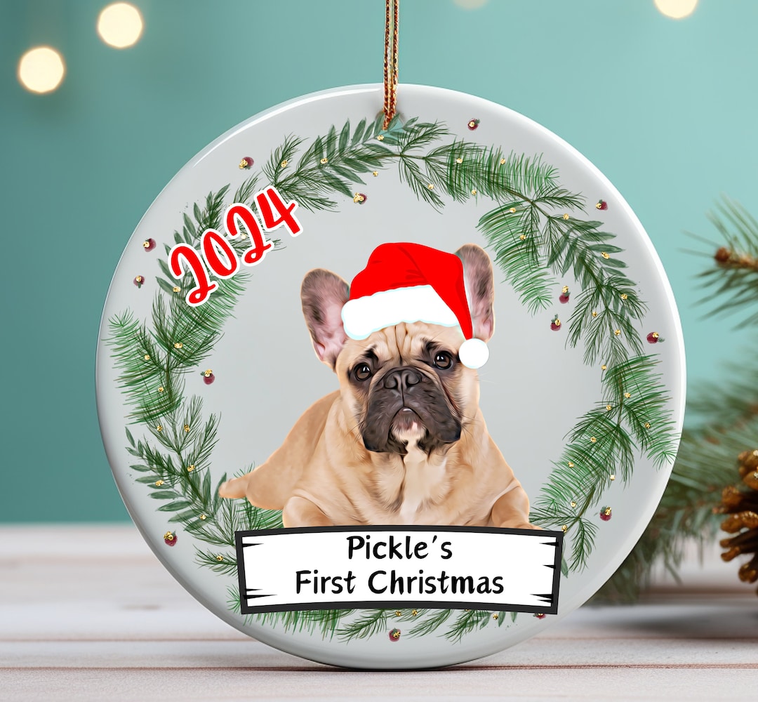 Custom Dog First Christmas Ornament, Dog First Christmas, Dog Photo ...