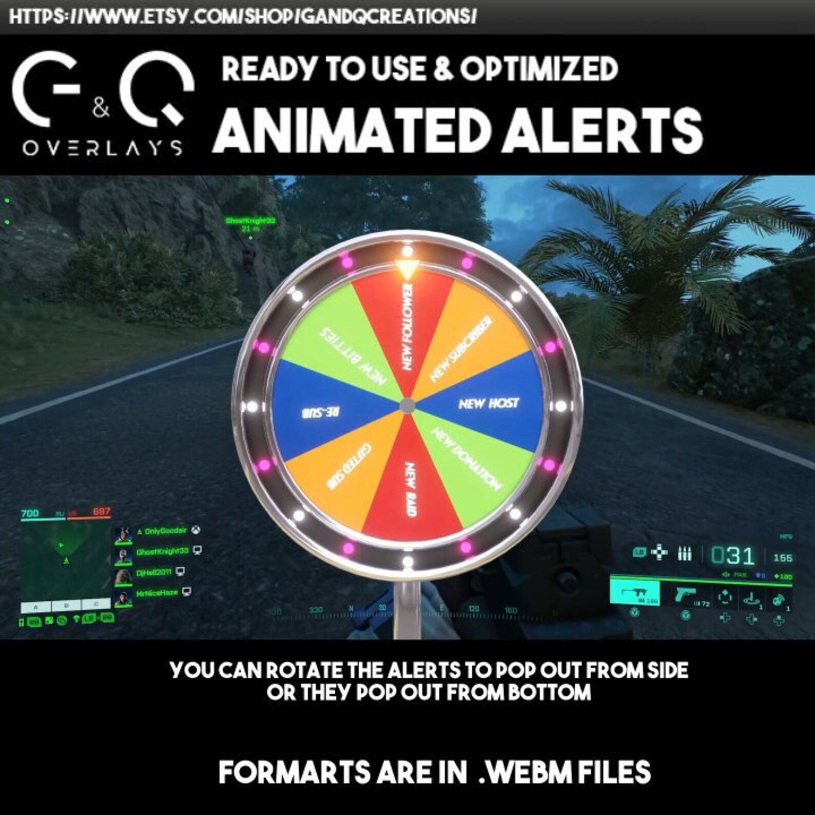 Animated Twitch Alerts Spin the Wheel Alerts - Etsy UK