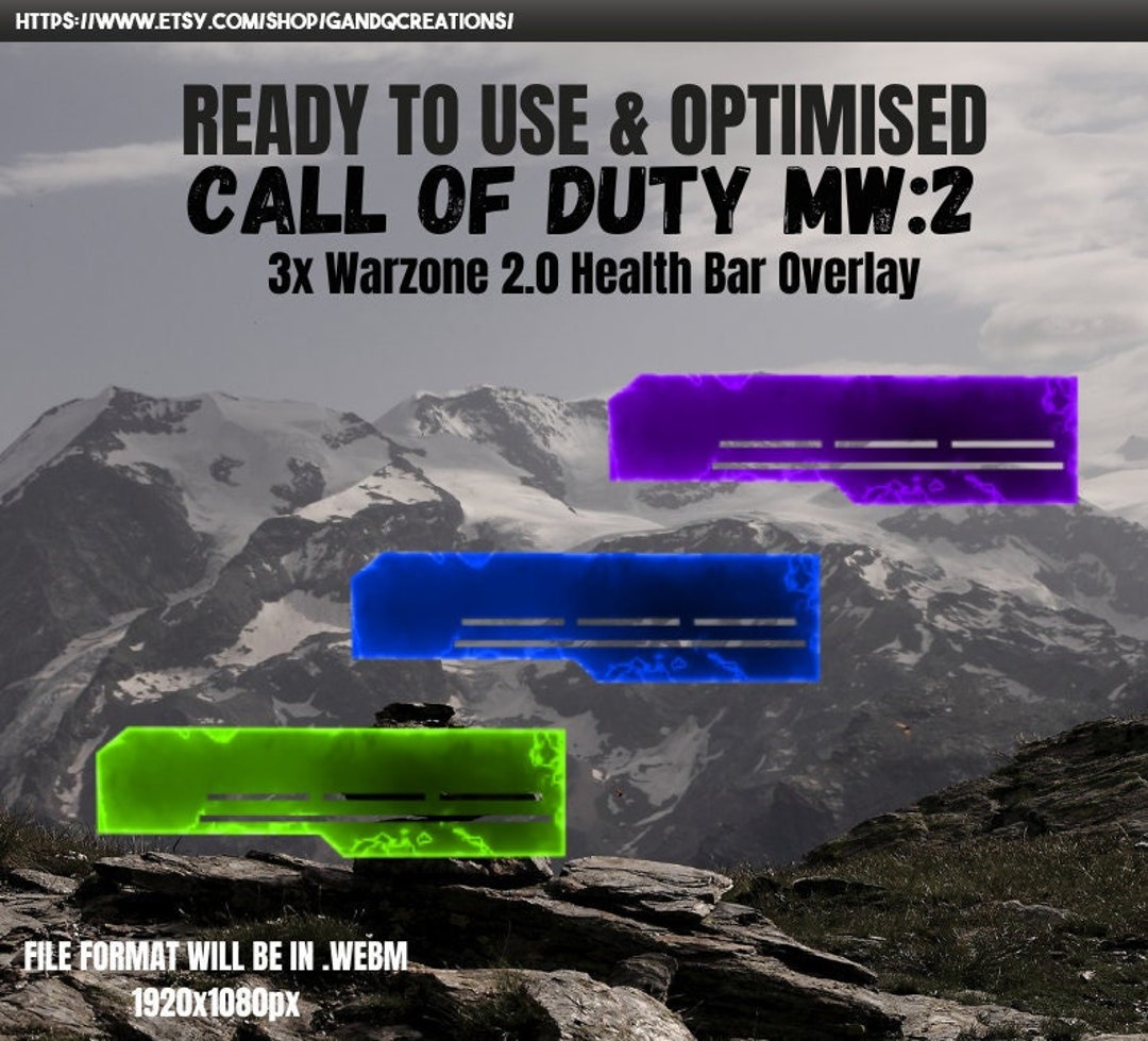 3x COD: Warzone 2.0 Custom Animated Health Bar Overlay for - Etsy UK