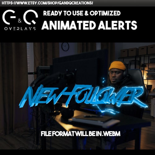 Animated Neon Twitch Alerts Blue Twitch Alerts 7 Animated - Etsy