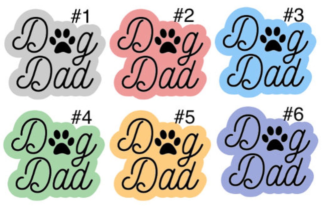 Cute Dog Dad Sticker - Etsy