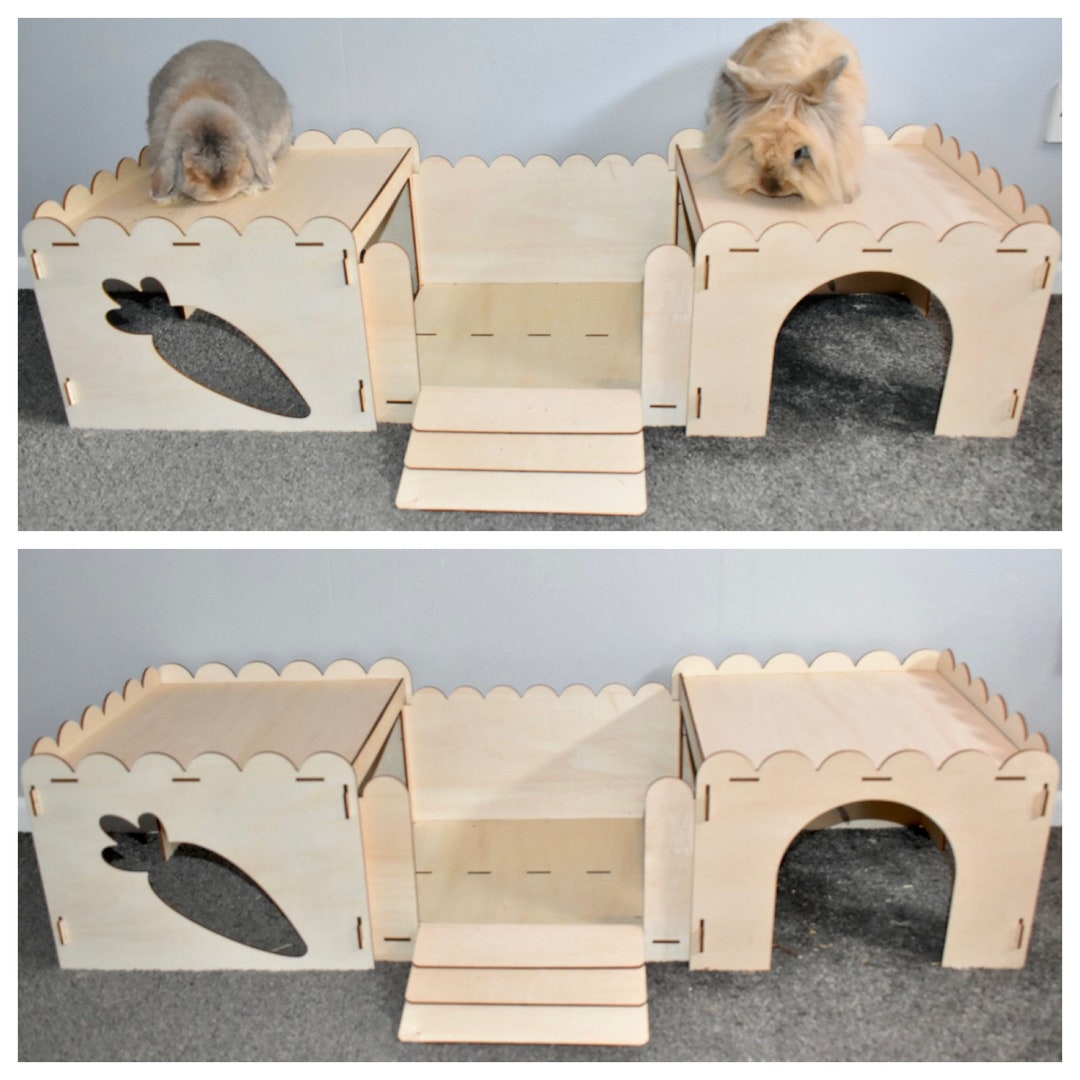 Small Pet, Rabbit & Guinea Pig Wood Toy Castle Hideaway - Etsy UK