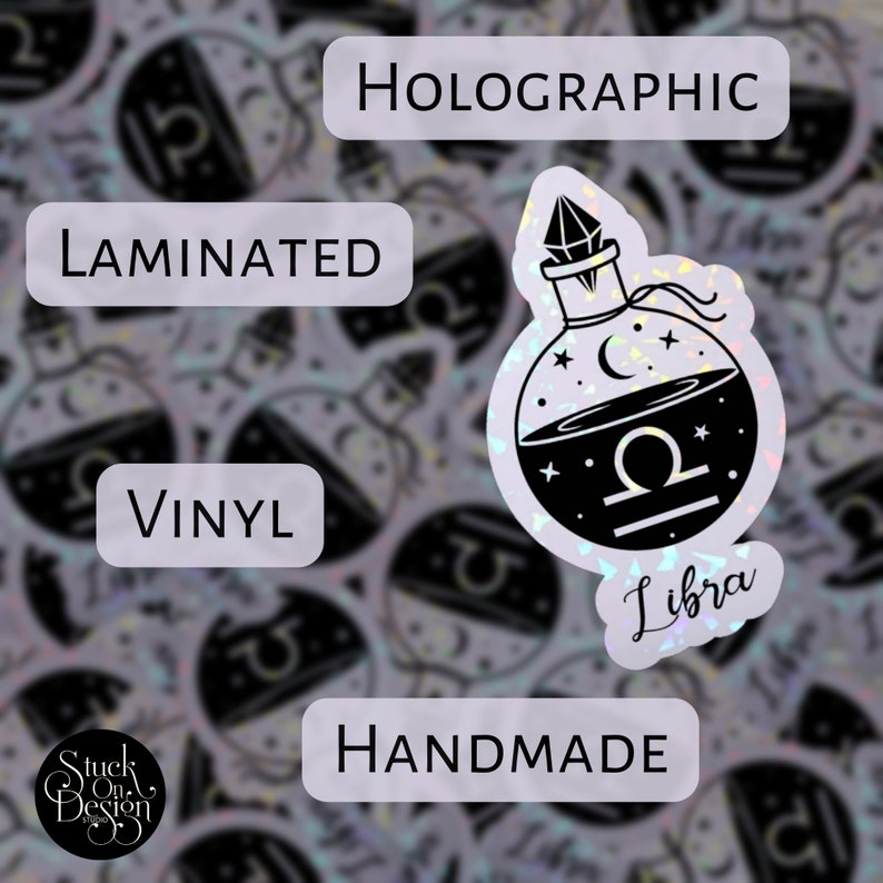 Libra Potion Sign Zodiac Sticker Vinyl Stickers Laptop - Etsy